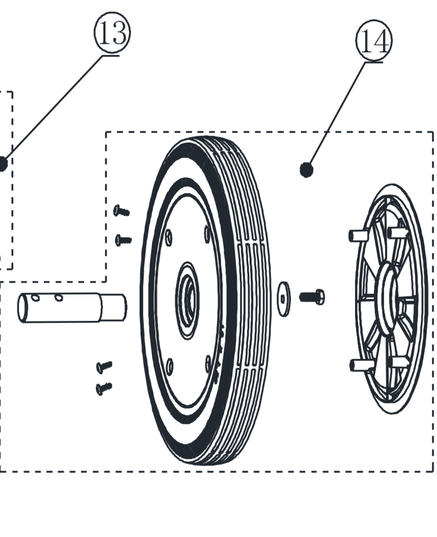 WHEEL ASSEMBLY KIT - ScrubVac